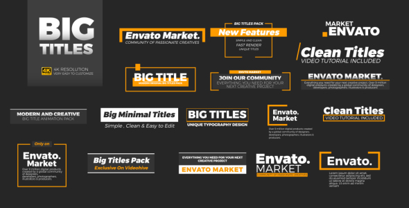 Big Titles Pack by FALCOM | VideoHive